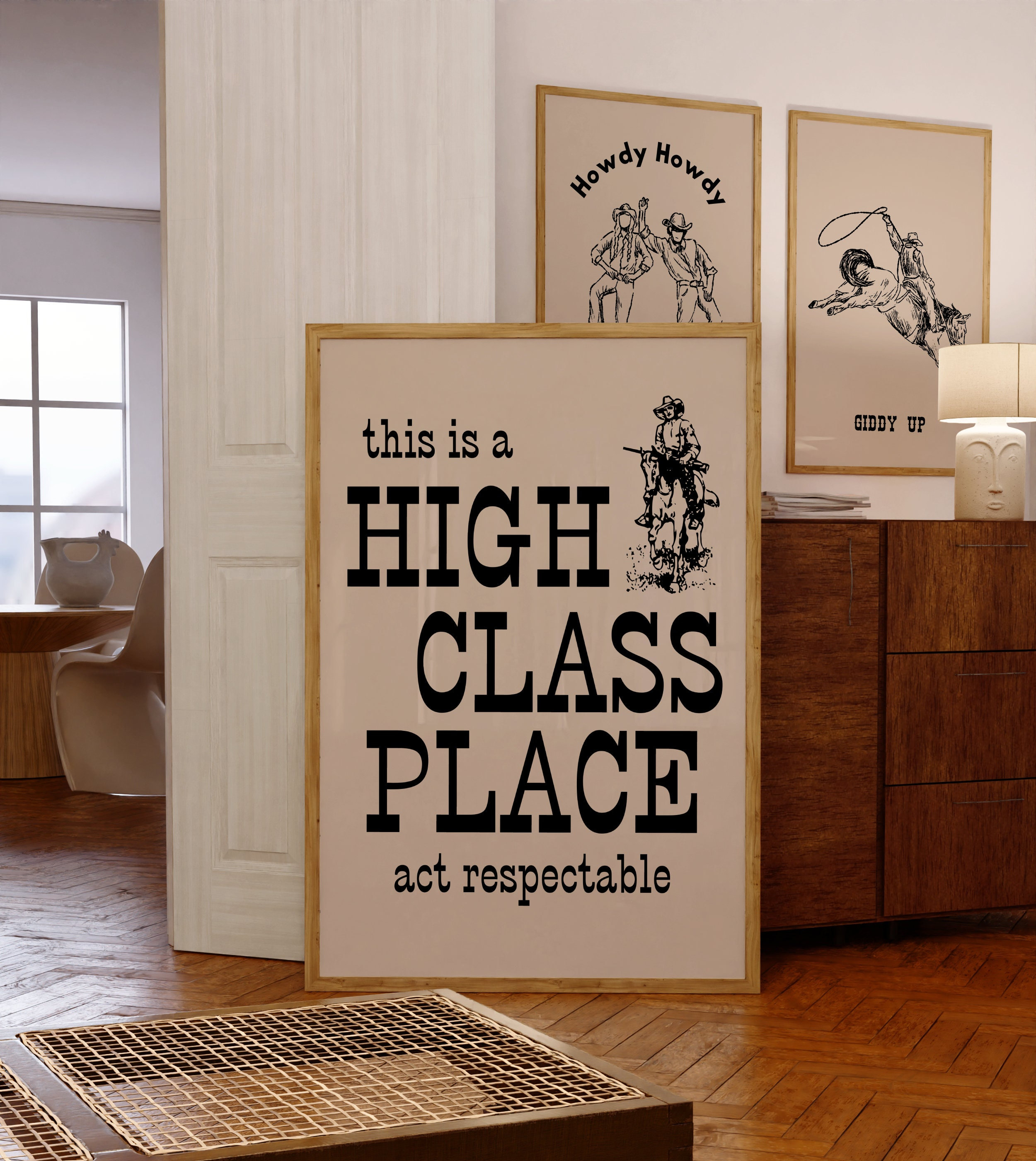 Western Art Print, This is A High Class Place, Southwestern Wall Art ...