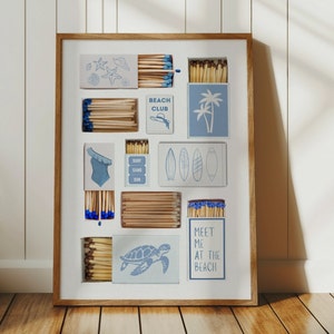 Coastal Granddaughter Matchbox Print, Trendy Matches Poster, Vintage ...