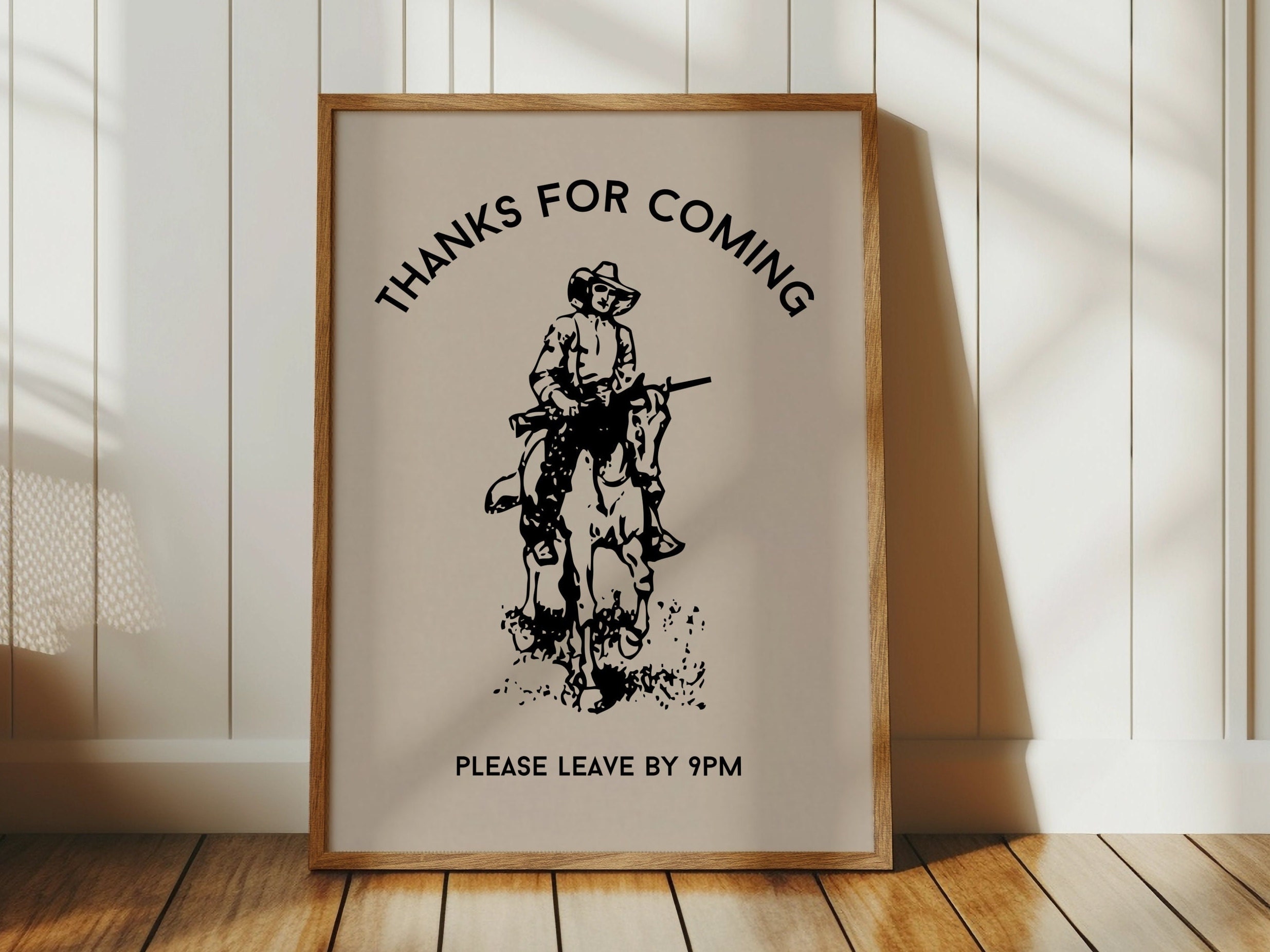 Thanks for Coming Print, Western Wall Art, Quote Art, Cowboy Artwork ...