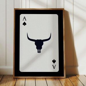 Western Gothic Poster Set of 2, Cowgirl Wall Art, Longhorn Bull Skull ...