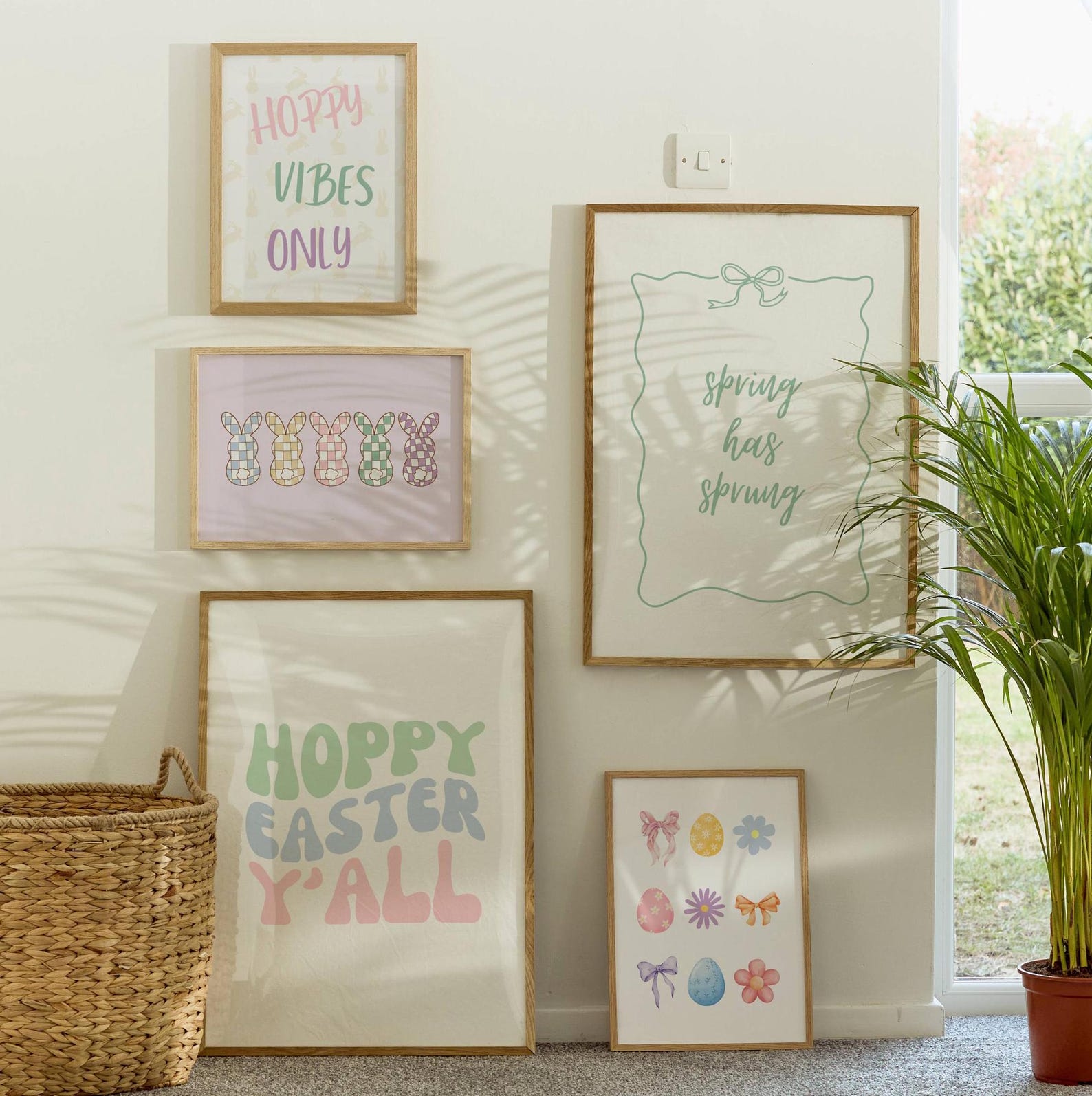Easter Gallery Set of 15 Prints, Spring Wall Art for Easter Decor ...