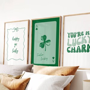 St Patrick's Print Gallery, Lucky Wall Art, Retro St Patty's Day ...
