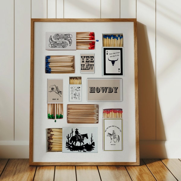 Cowboy Matches Poster - Etsy