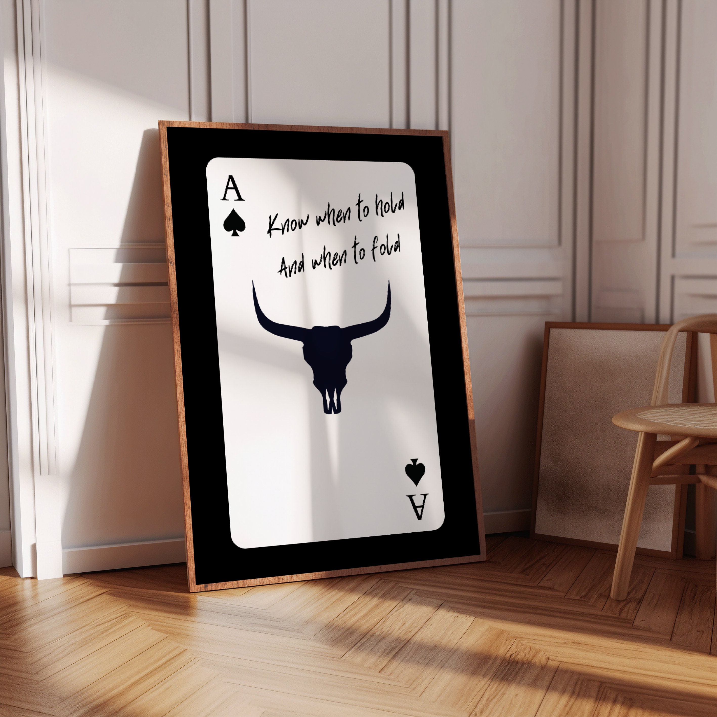 Western Gothic Poster Set of 2, Cowgirl Wall Art, Longhorn Bull Skull ...