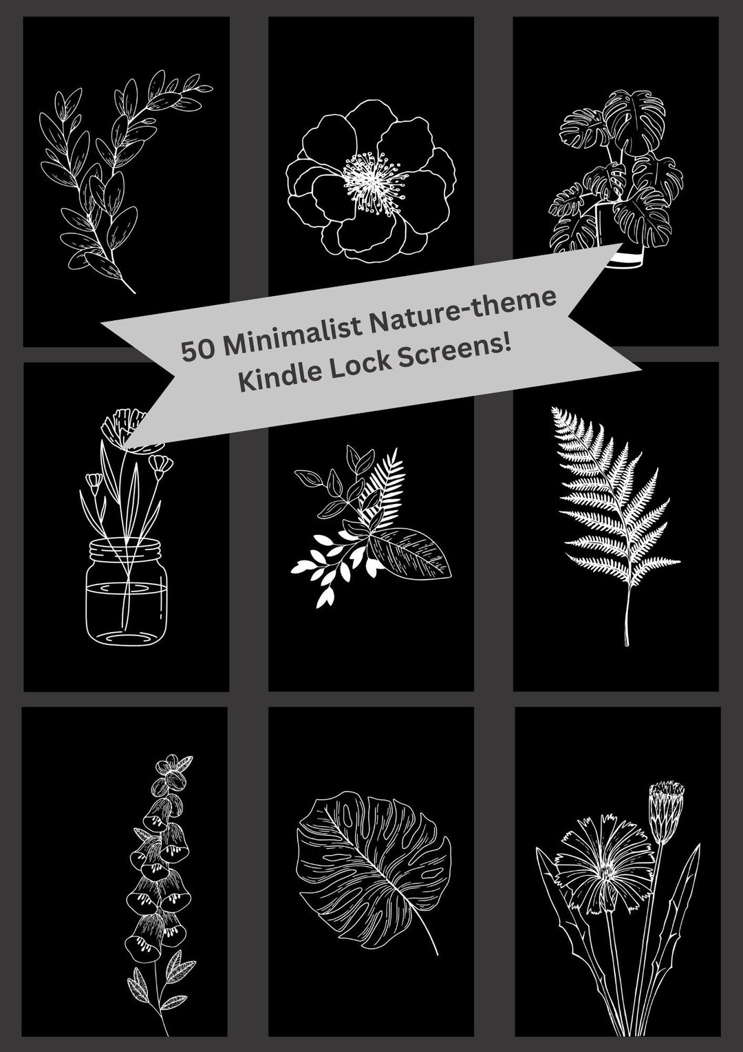 Kindle Lock Screen, Paperwhite Wallpaper, 50 Backgrounds, Digital ...