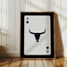 Western Gothic Poster Set of 2, Cowgirl Wall Art, Longhorn Bull Skull ...