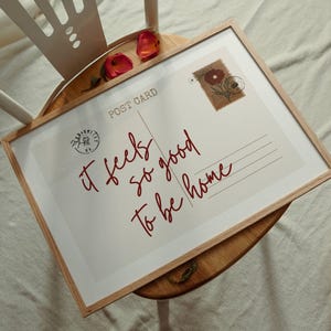It Feels so Good to Be Home Print, Retro Postcard Wall Art for Living ...