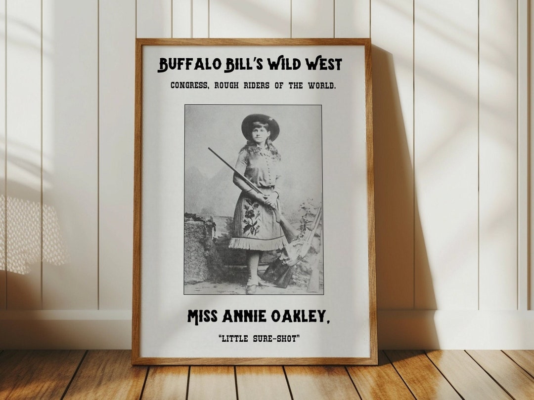 Annie Oakley Poster, Horseback Riding Print, Vintage Cowboy Art ...