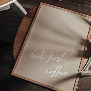 But First Coffee Print, Minimalist Kitchen Wall Art for Coffee Bar ...