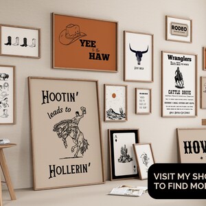 Spooky Western Wall Art, Southern Gothic Decor, Cowboy Halloween Print ...