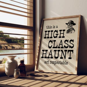 Spooky Western Wall Art, Southern Gothic Decor, Cowboy Halloween Print ...