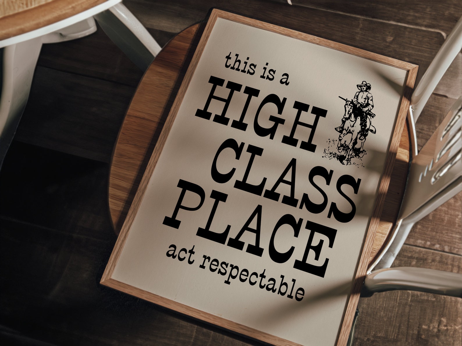 Western Art Print, This is A High Class Place, Southwestern Wall Art ...