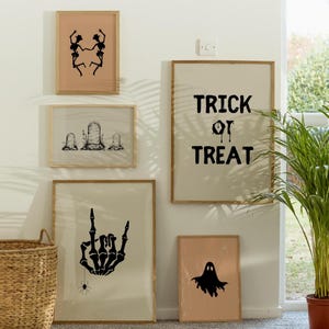 Halloween Gallery Set of 15 Prints, Spooky Wall Art for Trendy ...