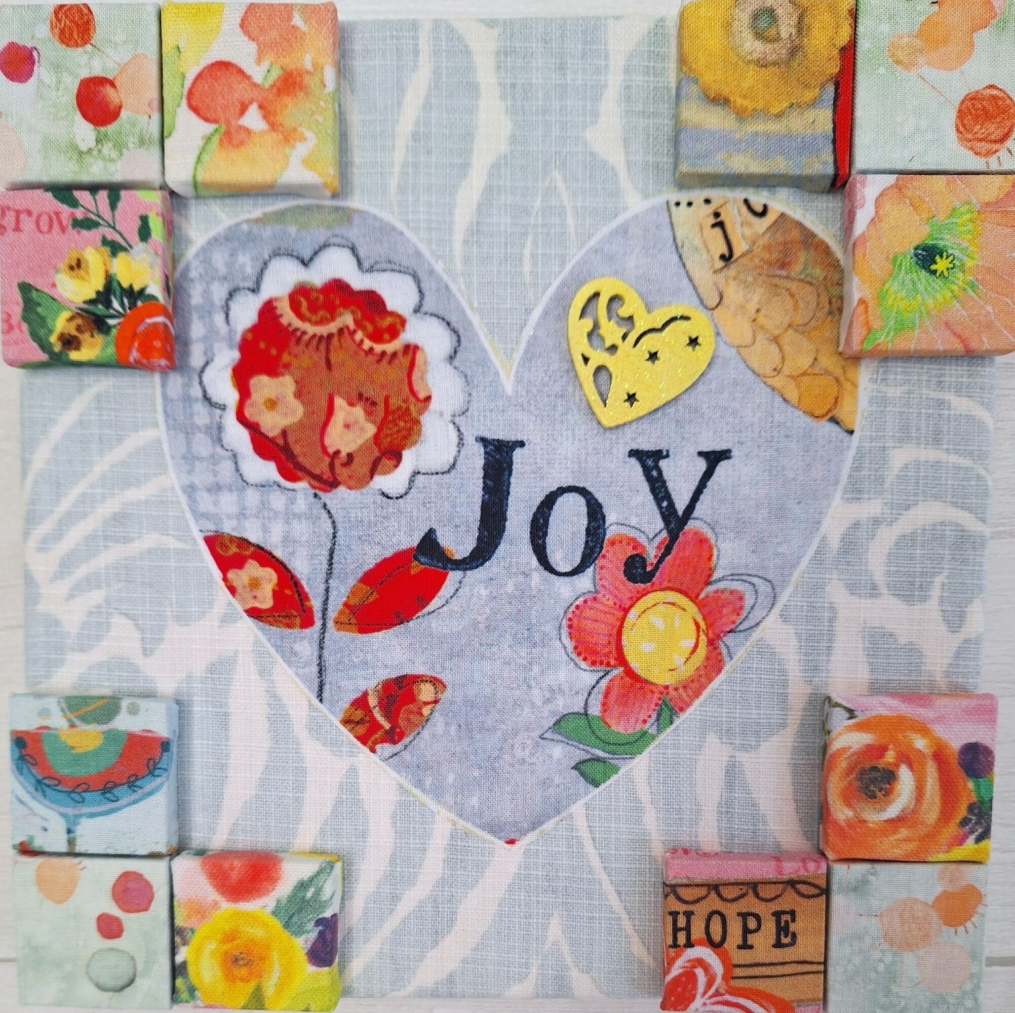 Heart of Joy Floral Wall Art, Romantic, Happy, Cottagecore, Gift for ...