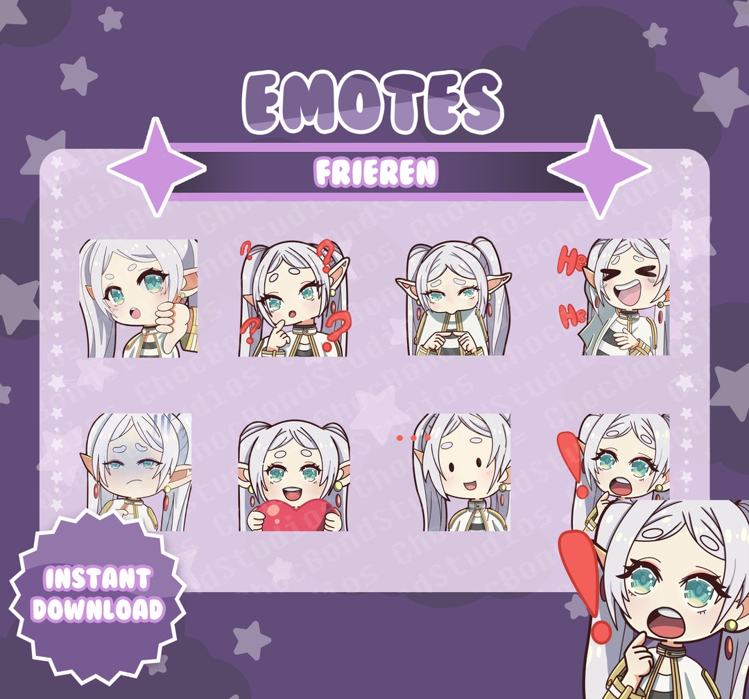 Cute Mage Anime Girl Emote Pack for Discord, Twitch and Youtube - Etsy