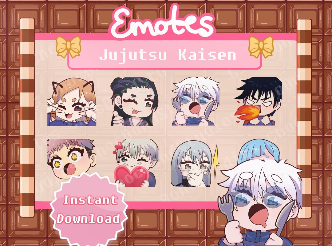 Buy Jujutsu Kaisen Emote Pack, JJK Emotes for Discord, Twitch and ...