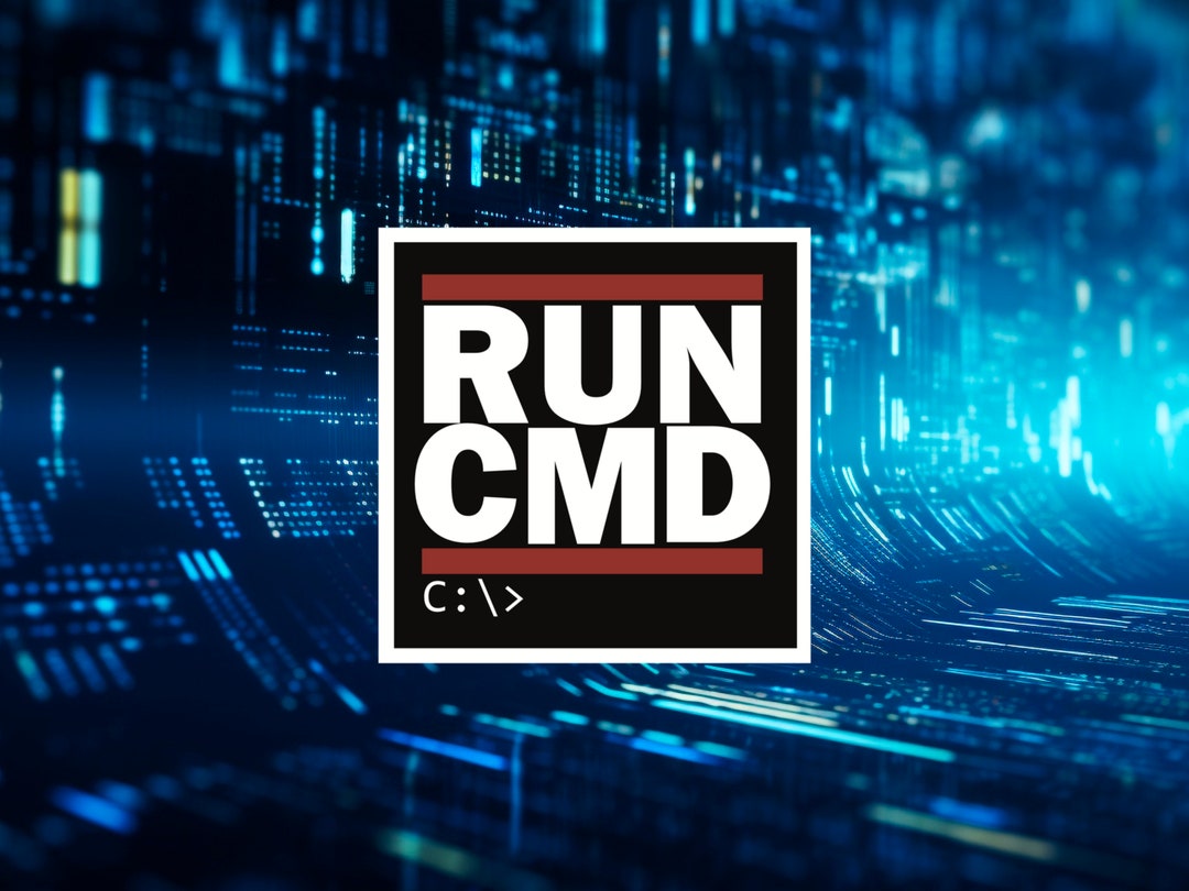 Run CMD Vinyl Waterproof Sticker, Sysadmin Sticker, Information ...