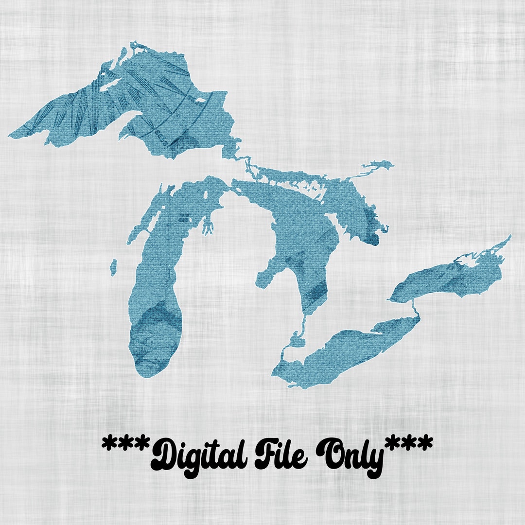 Michigan SVG, Great Lakes State PNG Digital File - Etsy