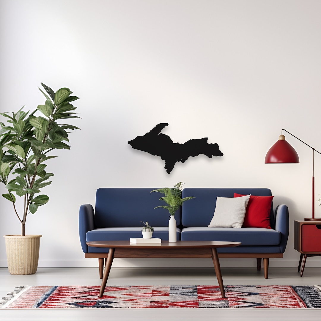 Michigan Upper Peninsula Metal Wall Artwork, Michigan UP Artwork ...