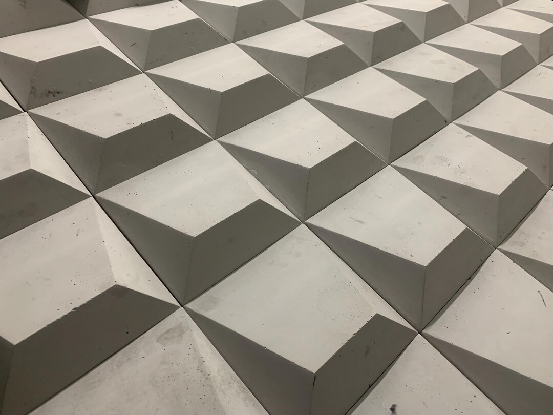 Concrete 3D Wall Tile. Make an Ordinary Wall Come Alive. DIY. Ultra ...