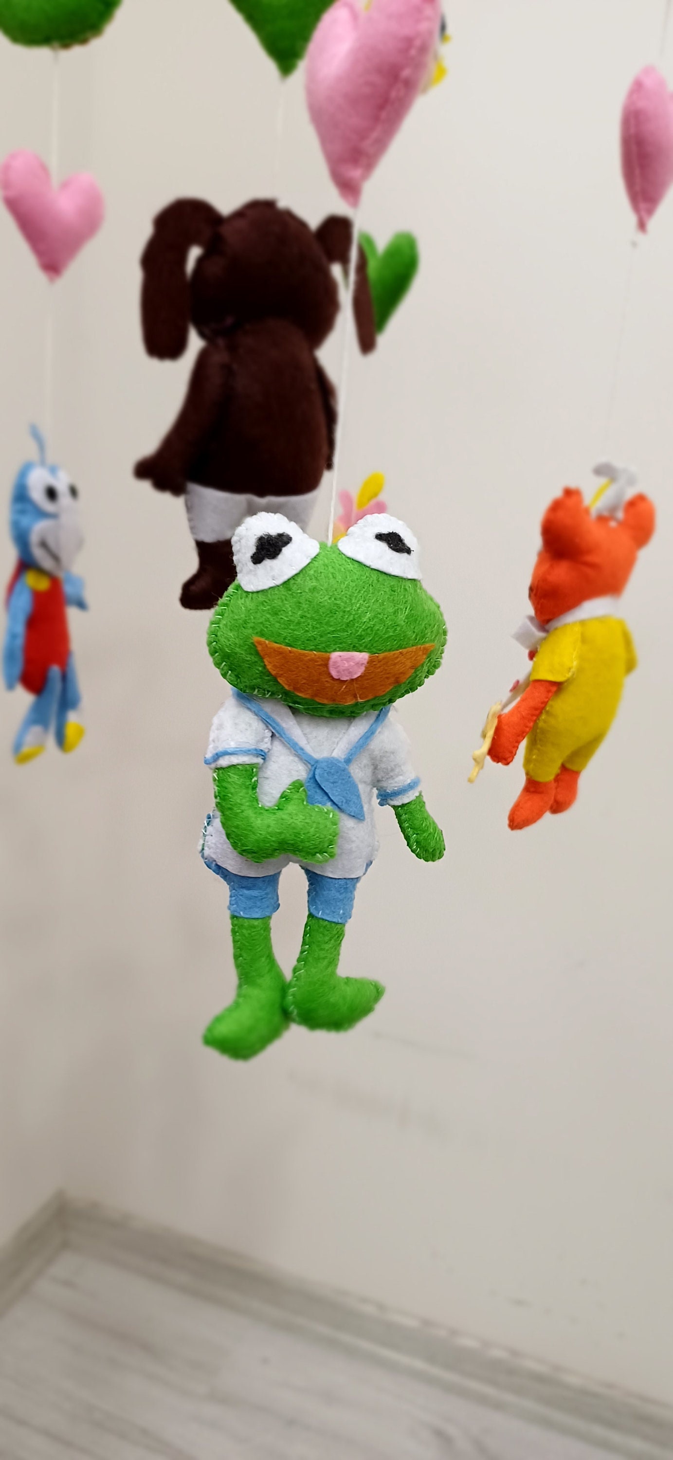 Baby Muppets Characters Crip Mobile, Kermit, 1980s, Miss Pigy,rowfl,hai ...