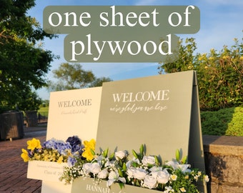 Welcome Sign Flower Box Plans - Etsy
