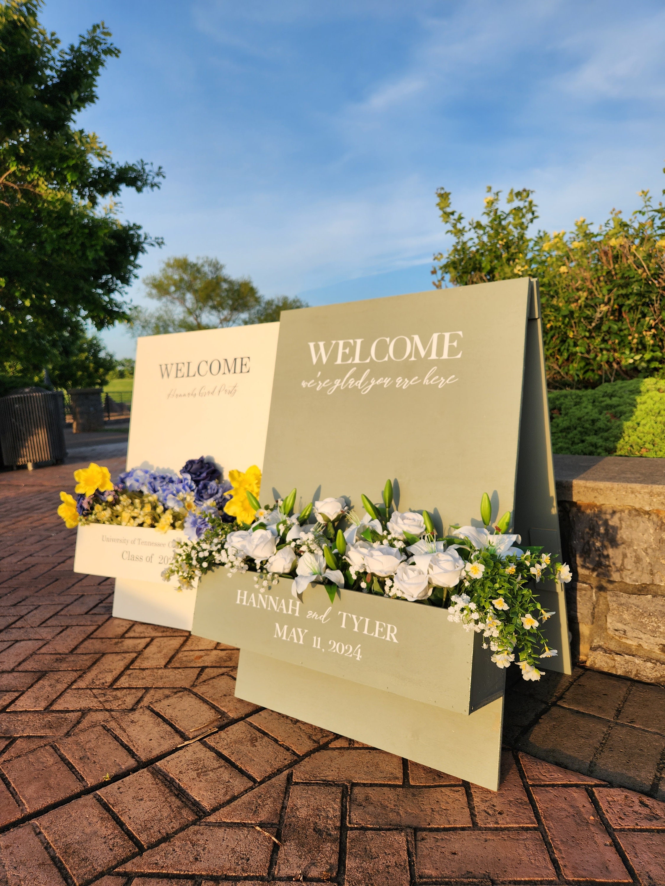 Welcome Sign With Flower Box Build Plans PDF Download - Etsy Canada