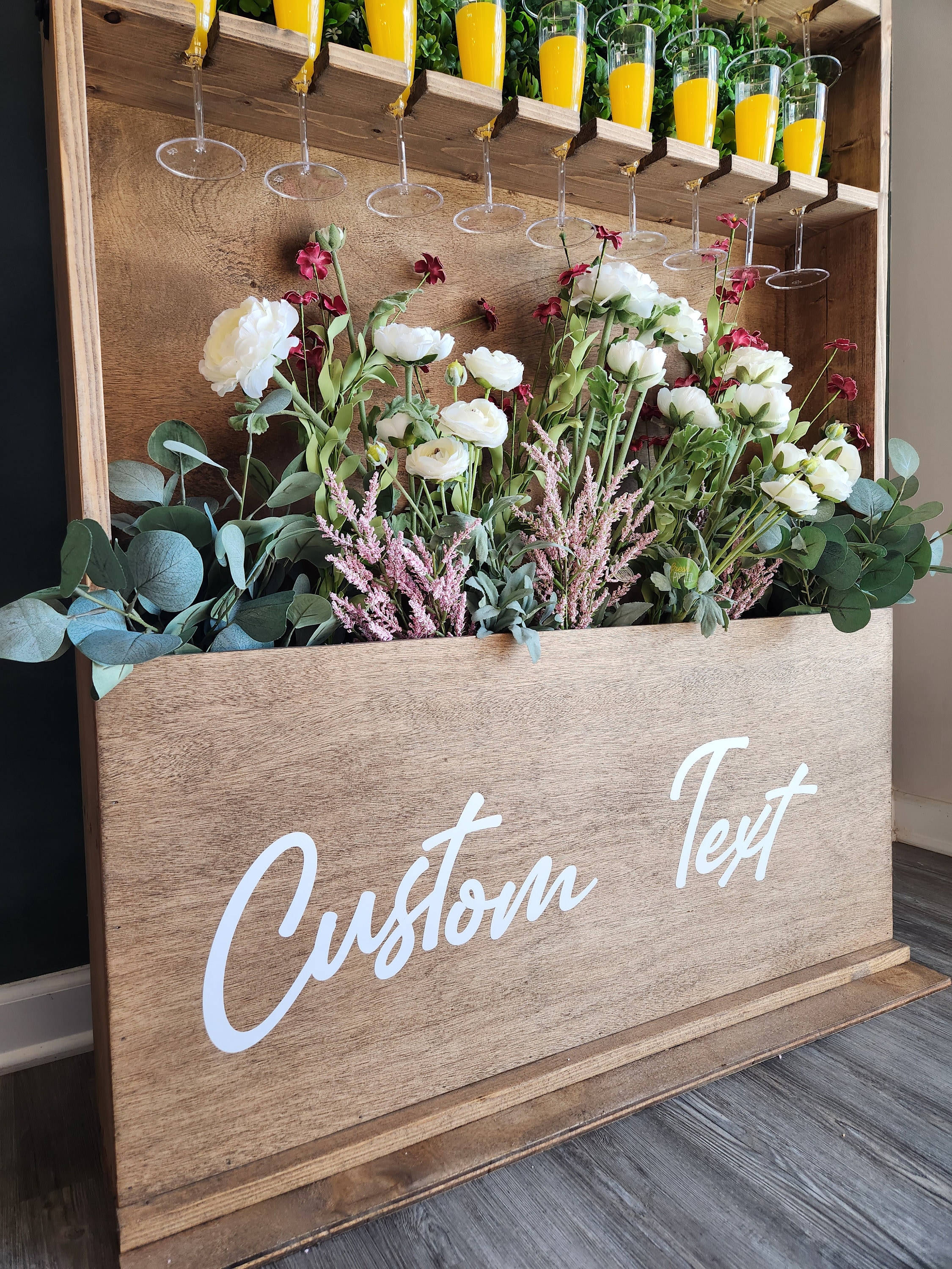 Champagne Wall Build Plans, Mimosa Bar DIY, Wedding Bridal Shower ...