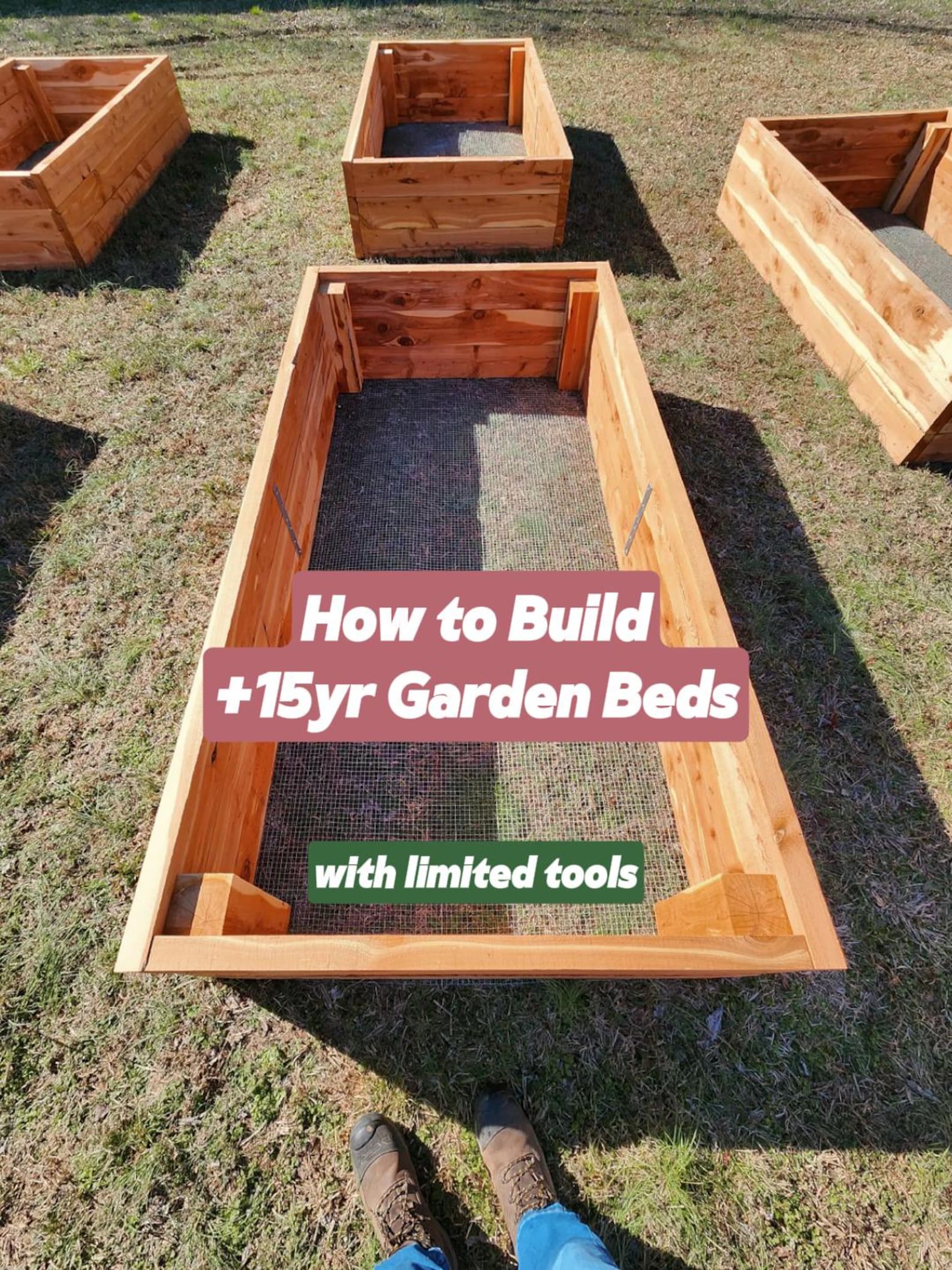 DIY Cedar Garden Bed (4ftx8ft) - PDF Download - Etsy