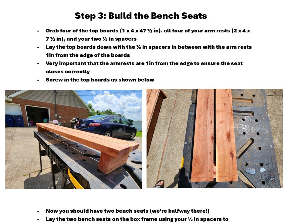 DIY Sandbox W/ Bench Seats Build Plan PDF Download - Etsy