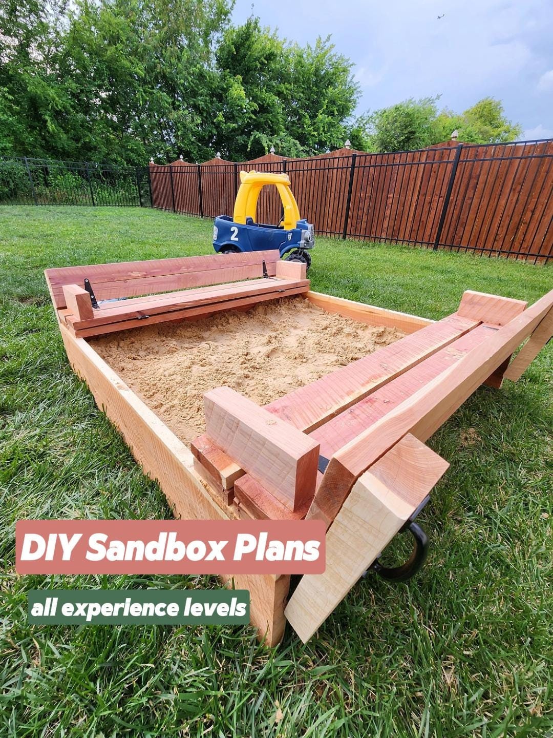 Sandbox With Bench Seats - Build Plan (PDF Download) - Etsy