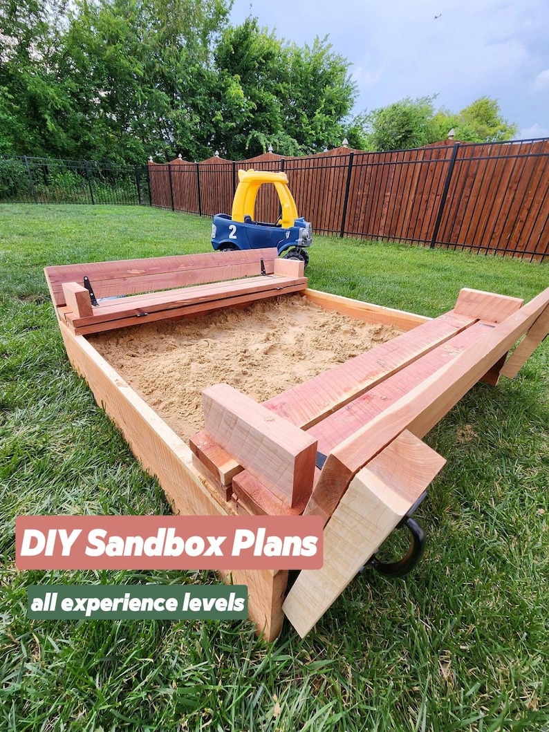 DIY Sandbox W/ Bench Seats - Build Plan (PDF Download) - Etsy