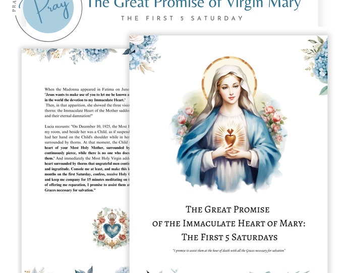 Prayer the Devotion of the First Five Saturdays,digital Prayer to ...