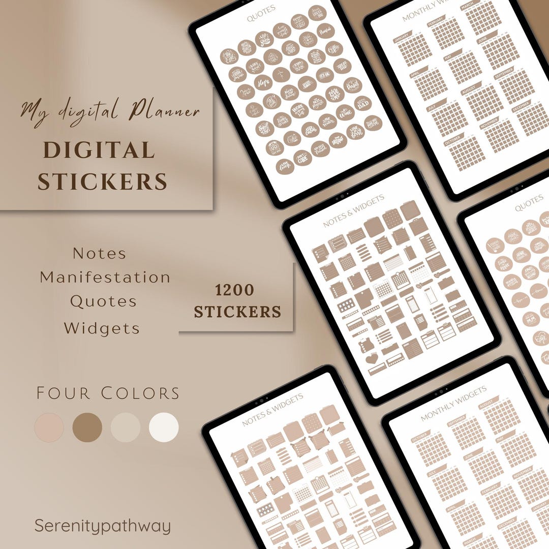 Digital Stickers | Planner Stickers | Widget Quotes Icon Stickers ...
