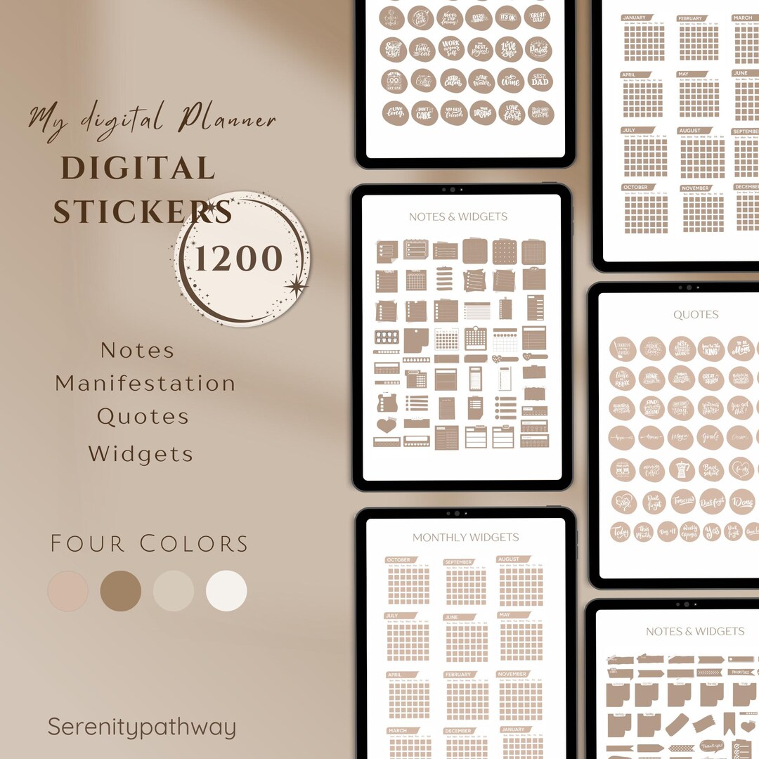Digital Stickers | Planner Stickers | Widget Quotes Icon Stickers ...