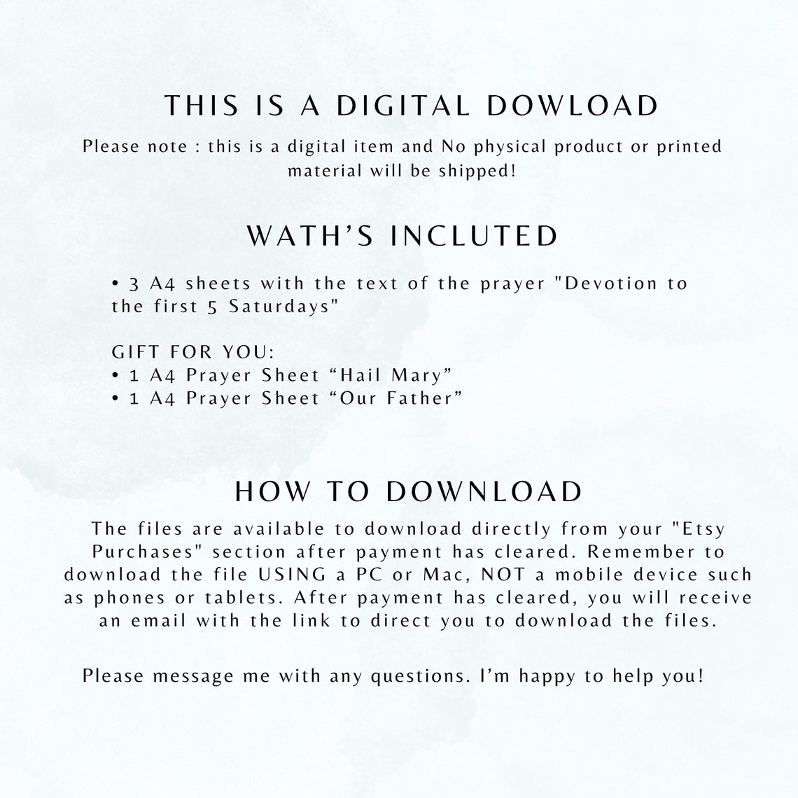 Prayer the Devotion of the First Five Saturdays,digital Prayer to ...