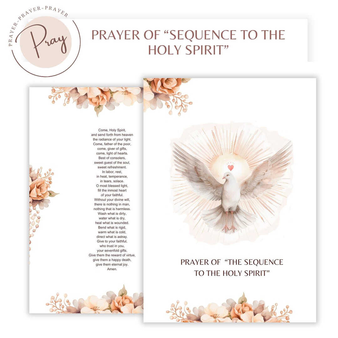 Prayer of Sequence to the Holy Spirit ,digital Prayer to Obtain Grace ...