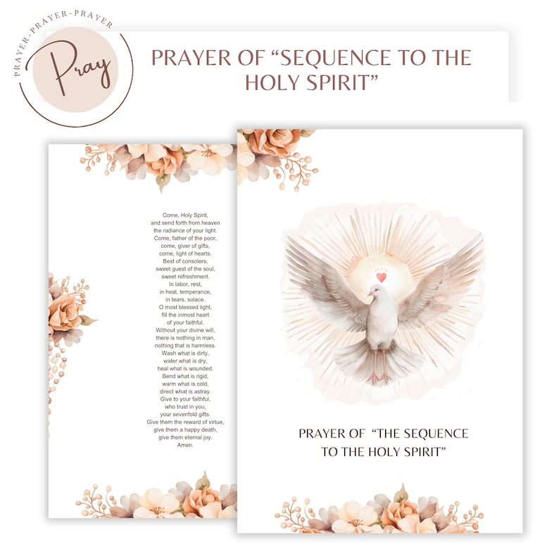 Prayer of Sequence to the Holy Spirit ,digital Prayer to Obtain Grace ...