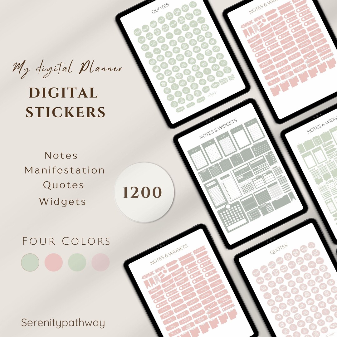 Digital Stickers | Planner Stickers | Widget Quotes Icon Stickers ...