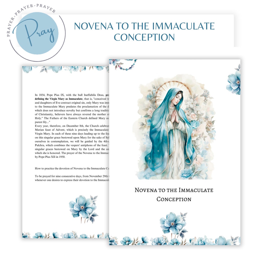Prayer of Novena Novena to the Immaculate Conception,digital Prayer to ...