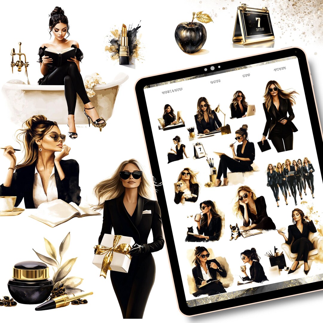 465 Boss Woman Sticker Sheets| PLR Digital Stickers| Pre Cropped Book ...