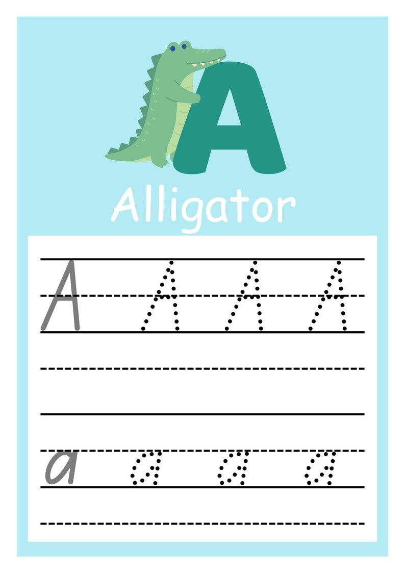 Creative Animal Alphabet Learning Pack Blue - Etsy