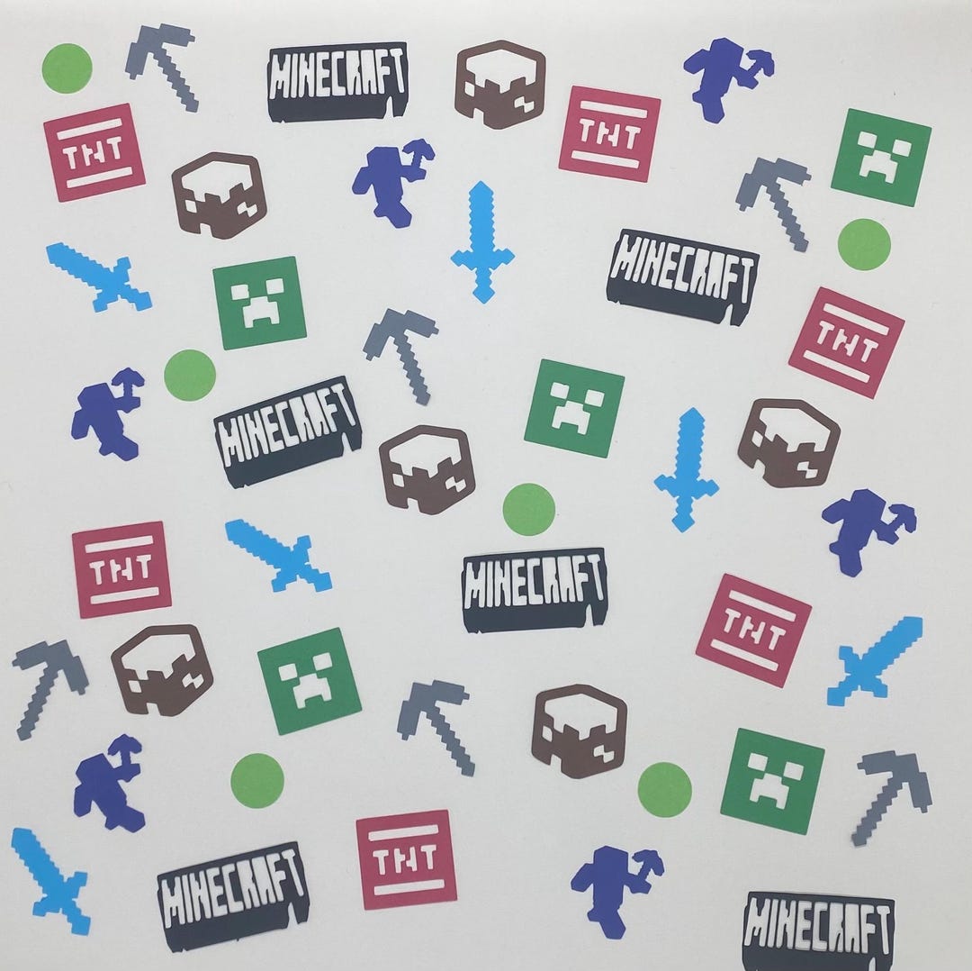 Minecraft - Gamer Birthday Party Confetti - Etsy