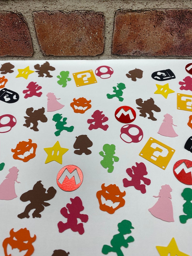 Super Mario - Gamer Birthday Party Confetti - Etsy