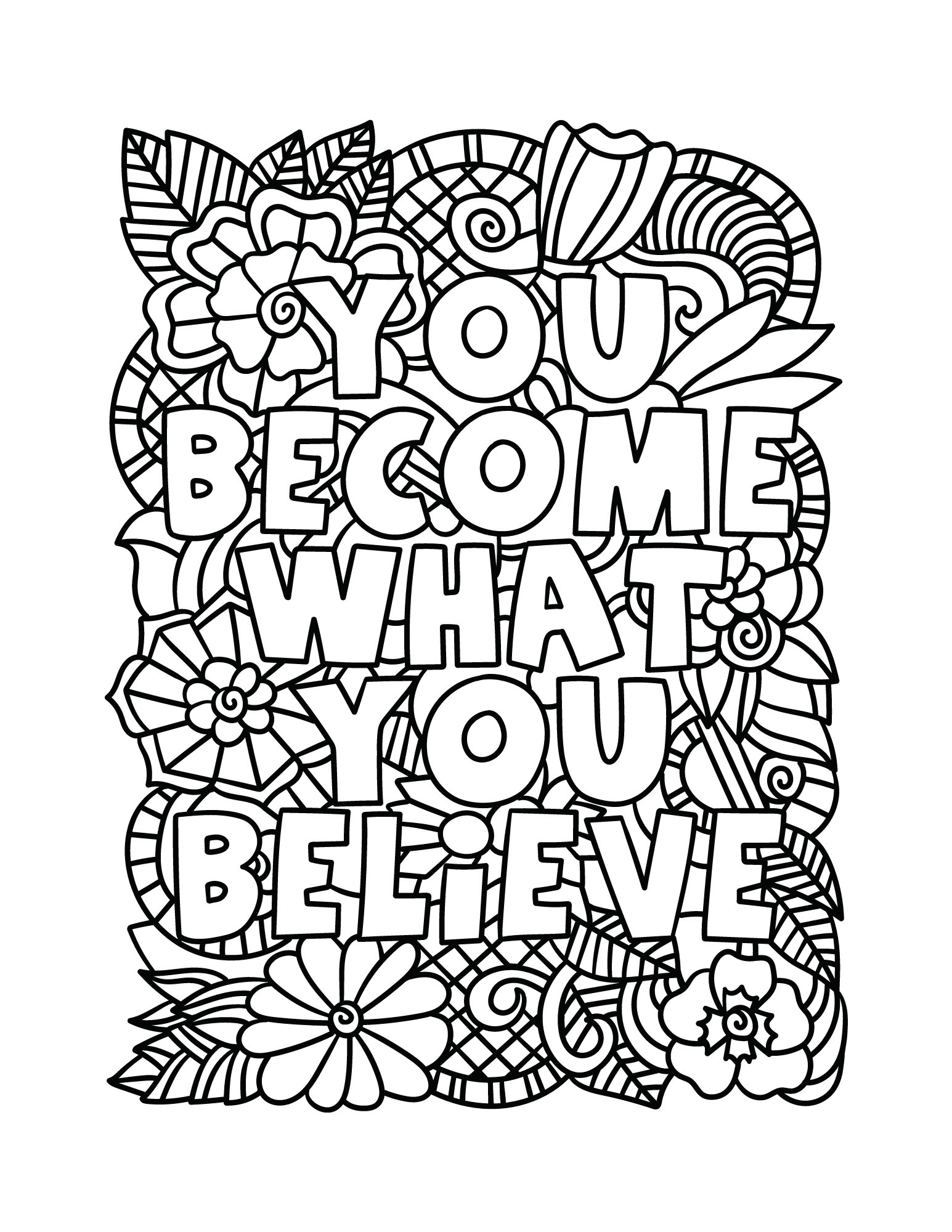 Self-care Colouring Book: Positive Affirmations - Etsy