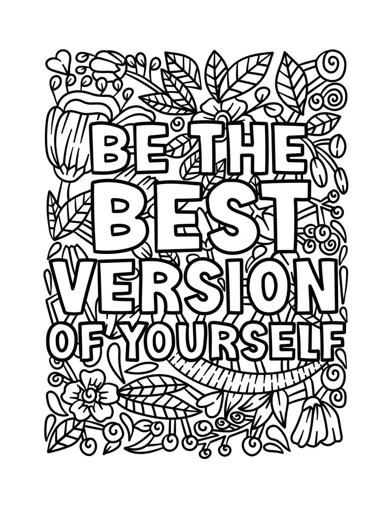 Self-care Colouring Book: Positive Affirmations - Etsy
