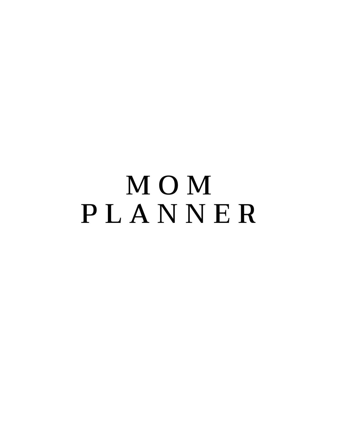 Minimalist Mom Planner - Etsy