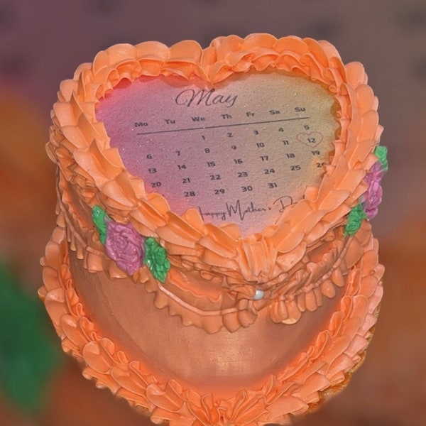 Heart Shaped Burn Away Cake Topper - Etsy