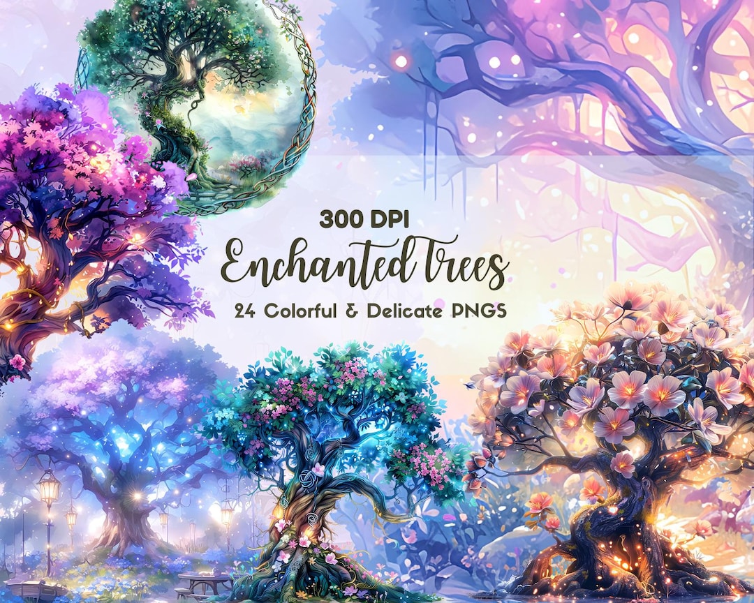 Enchanted Trees Clipart PNG for Download and Commercial Use. Fairytale Clipart, Fantasy Graphics ...