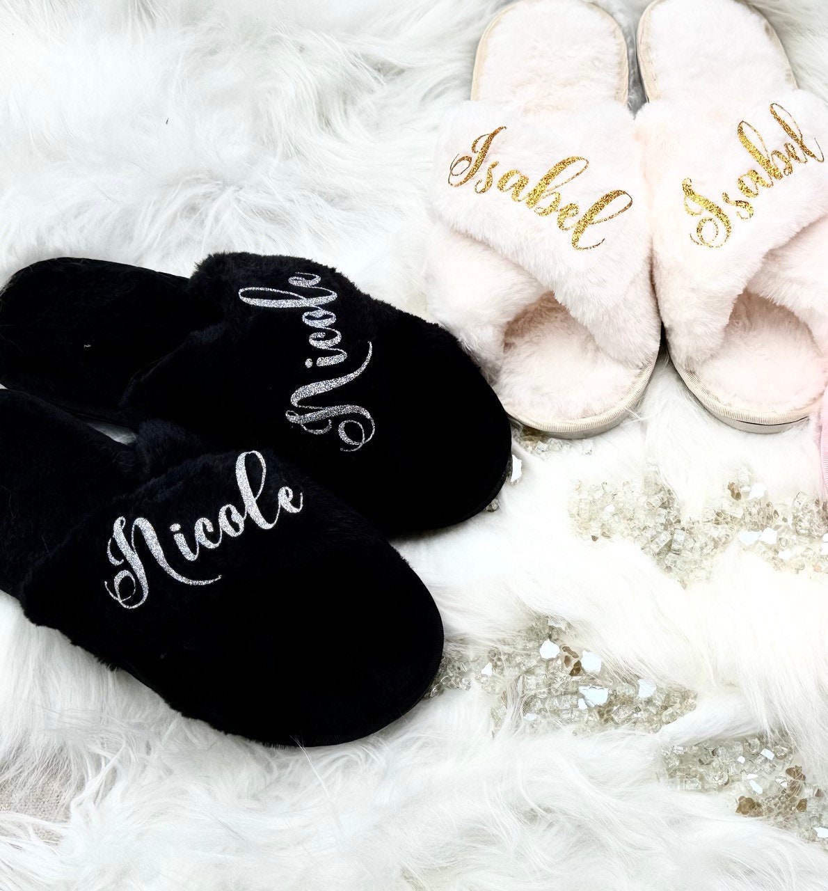 Experience Opulence: Customized Fluffy Slippers for Unparalleled ...